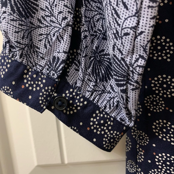 intro. | Tops | Intro Blue Color Block Peasant Boho Print Top Ps Nwt ...